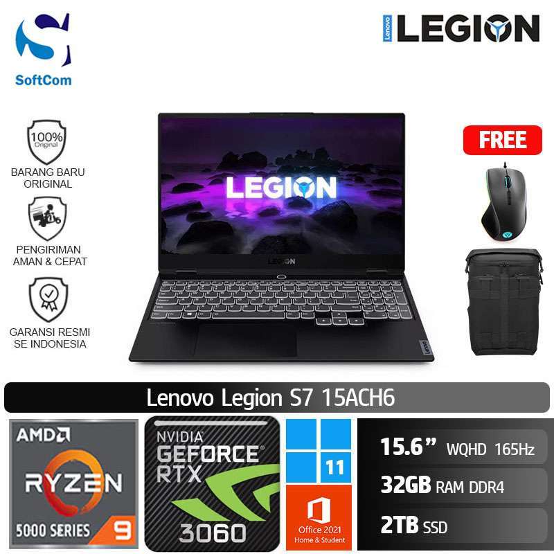 Jual Lenovo Legion S7 15ACH6 2VID Laptop Gaming [ AMD Ryzen 9 5900HX ...