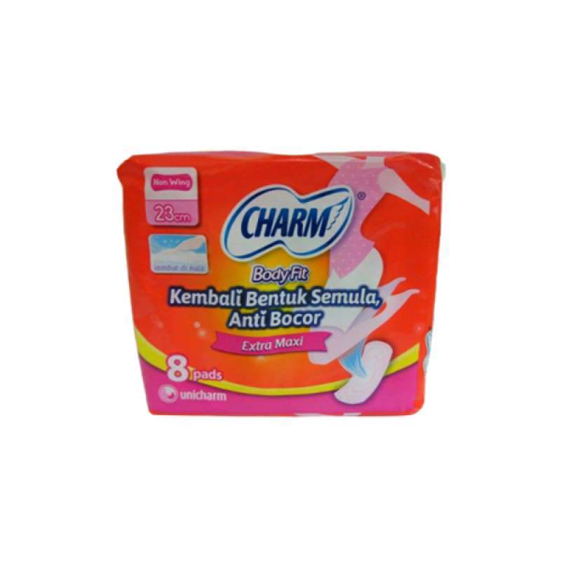 Jual CHARM Body Fit Extra Maxi 23 cm [8 Pads] Non Wing [KARTON - ISI ...