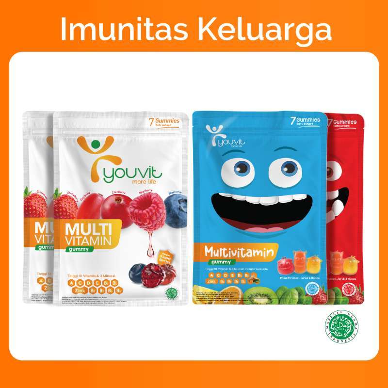 Jual Youvit Multivitamin Dewasa dan Multivitamin Anak untuk 14 Hari di ...