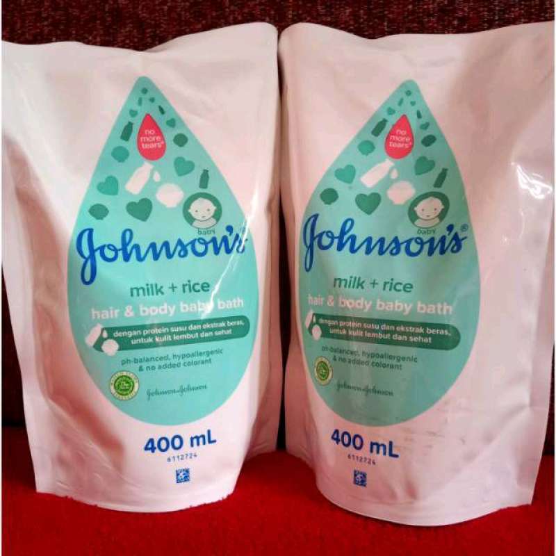 Jual Johnson Milk Rice Hair And Body Baby Bath 400 Ml Refill Di Seller ...