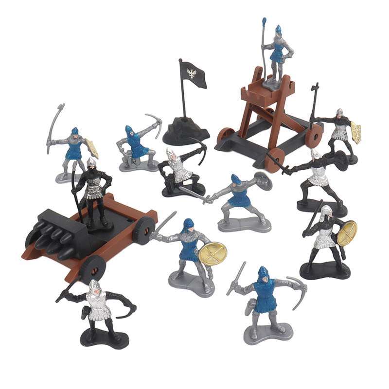 Jual 15x Plastic Medieval Soldiers Model Army Men Archaic Soldiers ...