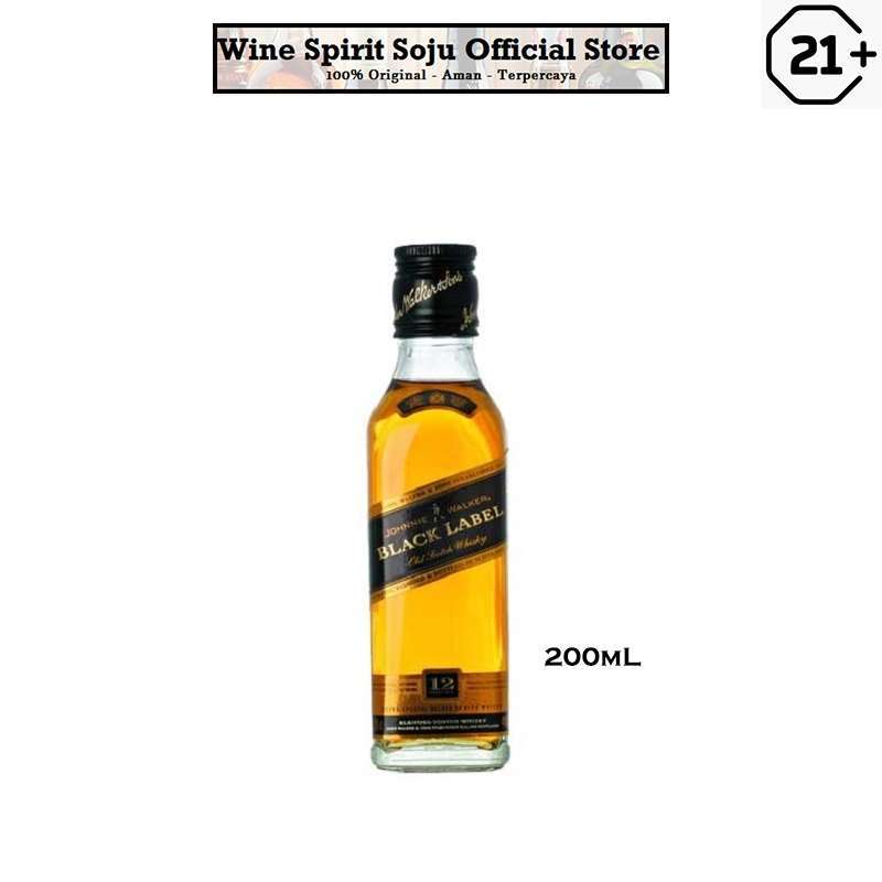 Promo Johnnie Walker Black Label Mini 200ml Diskon 11% Di Seller Wine ...