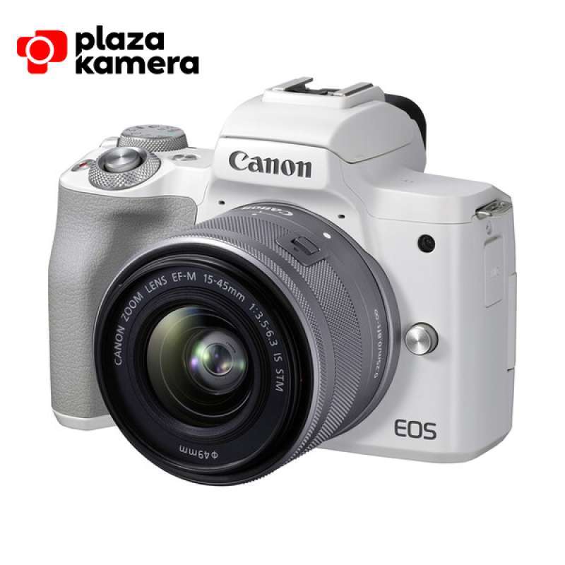 Promo Canon EOS M50 Mark II Kit 15-45mm Mirrorless Camera - White Diskon 10% di Seller ...