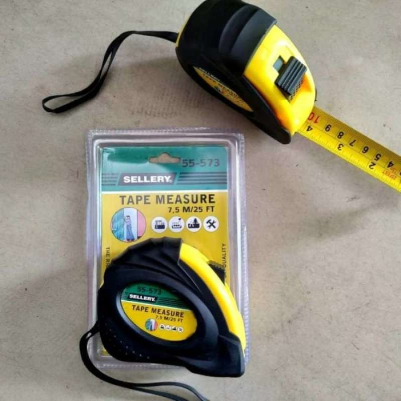 Jual measuring tape 7.5M meter alat ukur meteran tangan tukang karet di ...