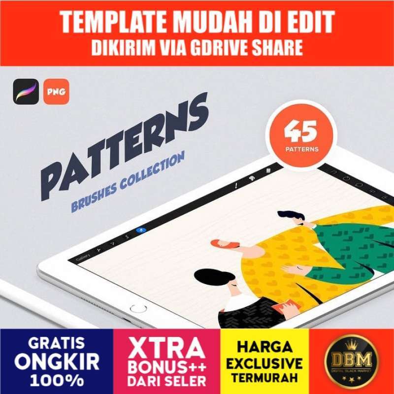 Jual Procreate - Patterns Brushes Set di Seller DIGITAL BLACK MARKET ...