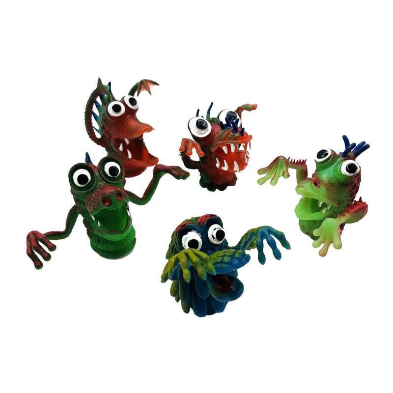 Jual Finger Puppets Rubber Monster Doll Educational Cartoon Animal ...