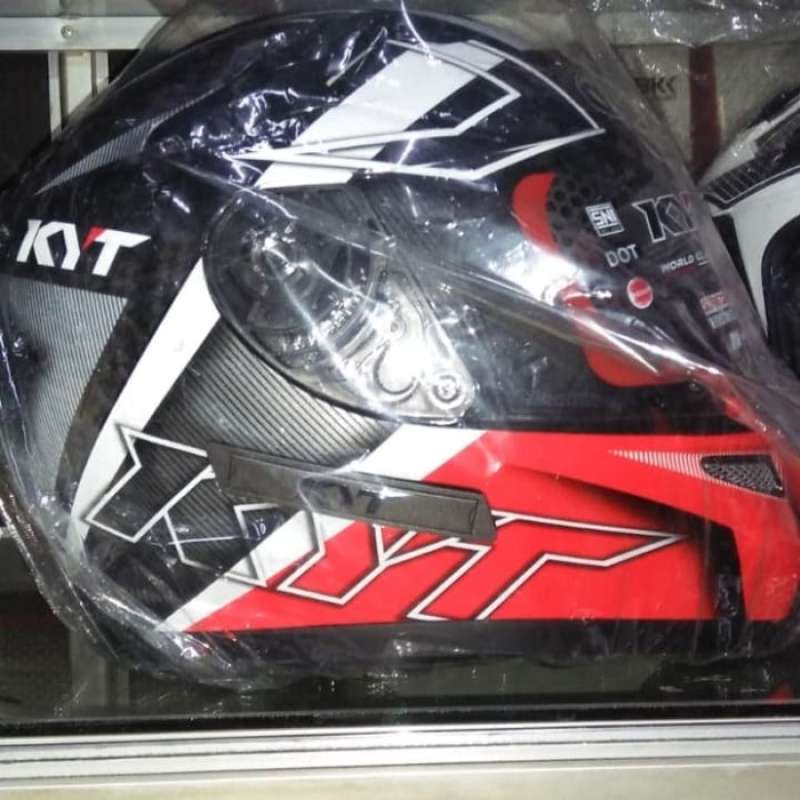 Jual Premium KYT HELM K2 RIDER SPOTLIGHT BLACK RED FLUO SPOT LIGHT FULL ...