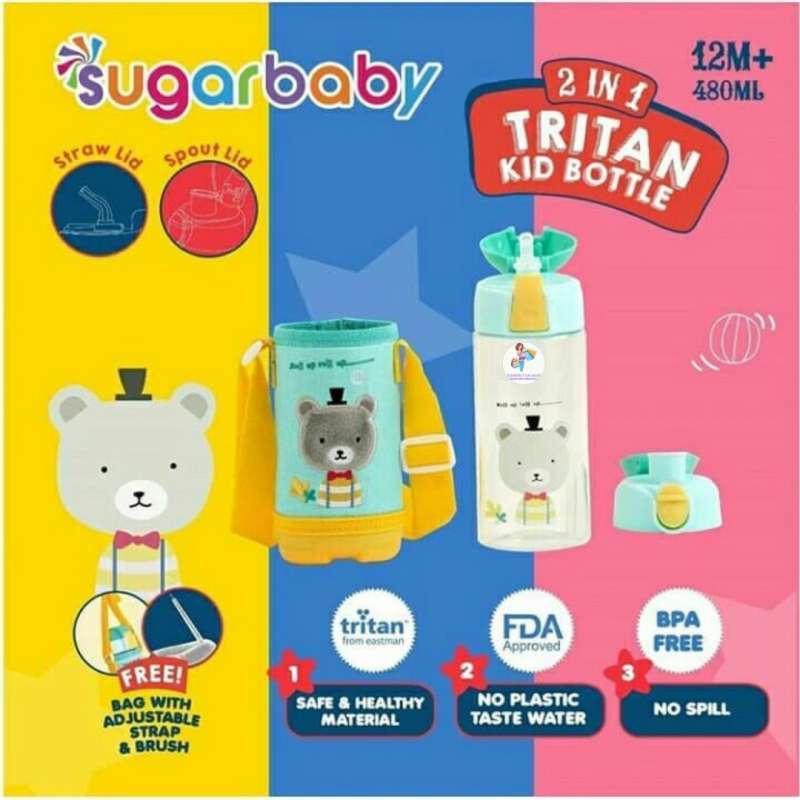 Jual Tritan Kid Bottle 2in1 480 Ml 12 Months+ Sugar Baby Botol Minum ...