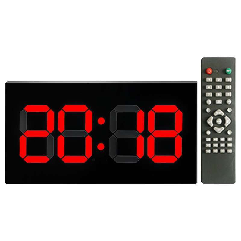 Promo Electronic 3D LED Wall Clock Digital Remote Control with Date red ...