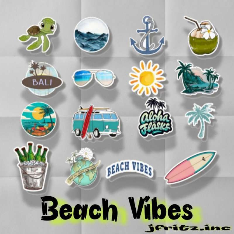 Jual STICKER PREMIUM BEACH VIBES WATERPROOF VINYL AESTHETIC HYPEBEAST ...