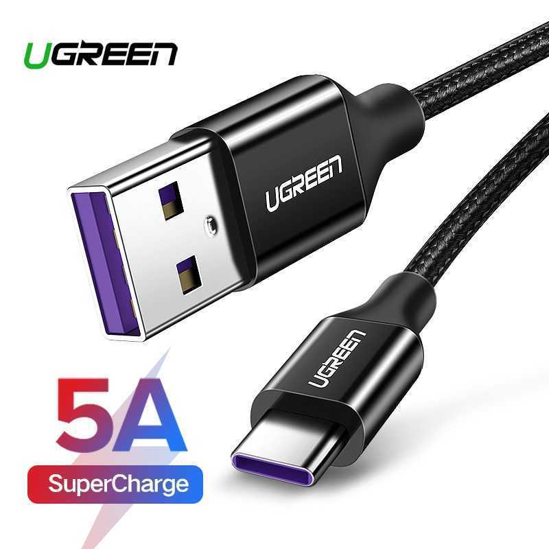 Jual UGREEN Kabel Charger USB Type C SuperCharger 5A 1 Meter - 50567 ...