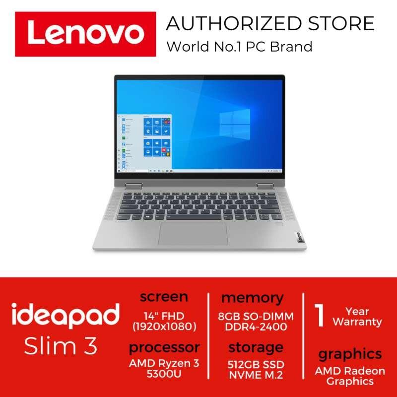 Jual LENOVO IDEAPAD SLIM ALC RYZEN U GB GB SSD AMD Radeon Graphics FHD IPS W