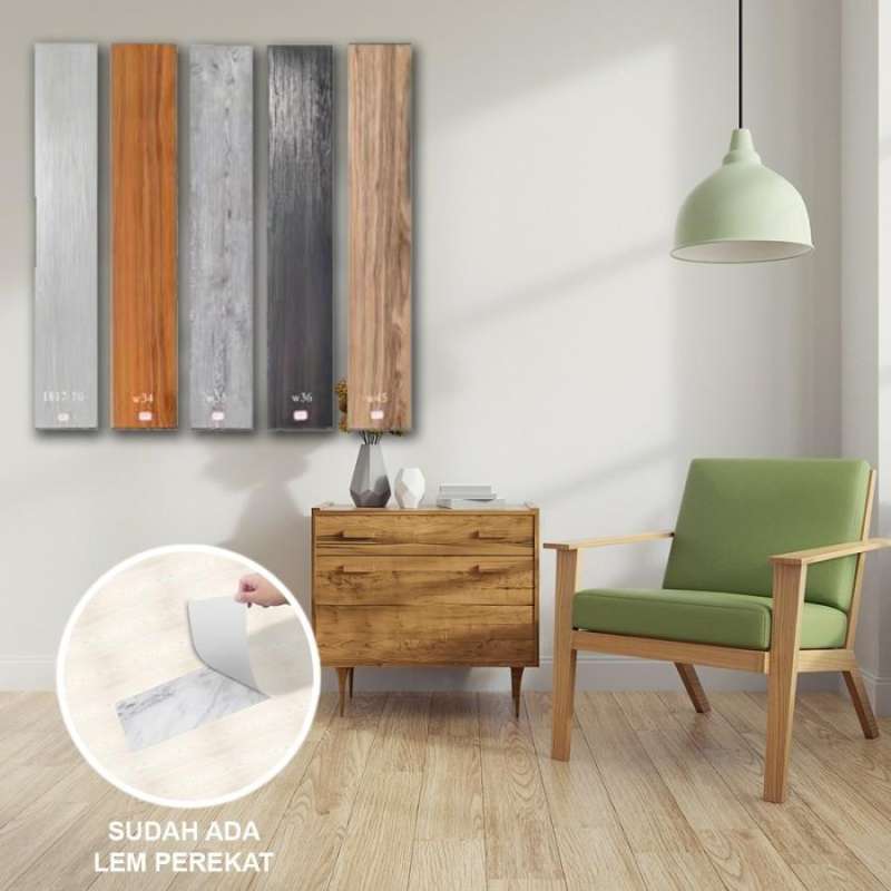 Jual Stiker Lantai Vinyl Kayu / Sticker Vinil Lantai Motif Kayu 2mm di ...