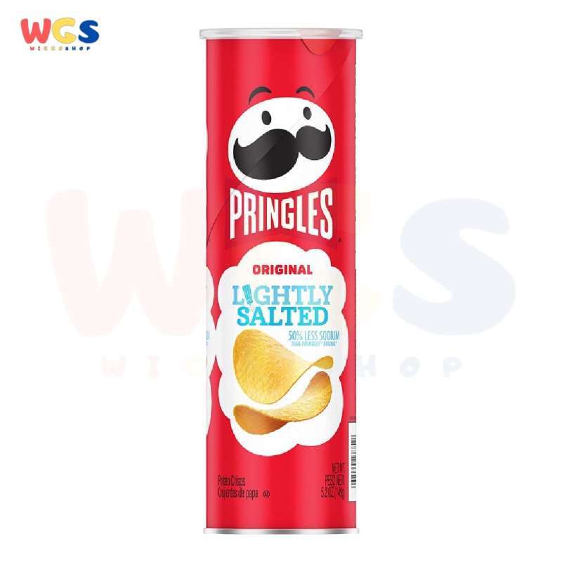 Jual Snacks Pringles Lightly Salted Potato Chips 50% Less Sodium 5.2oz ...