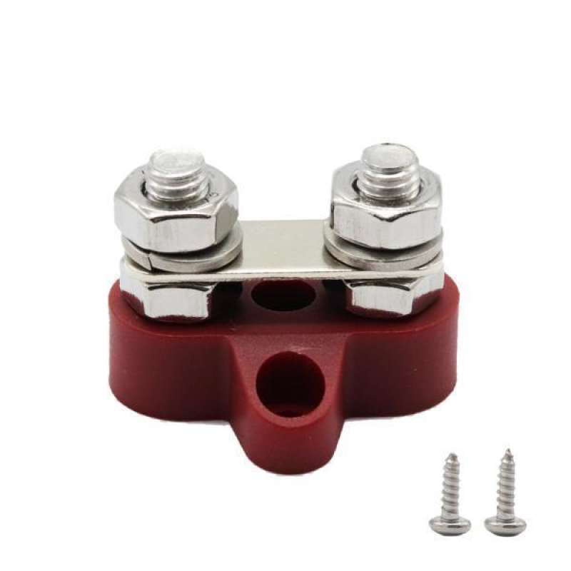 Promo 15x Boat DC48V Heavy Duty Double Terminal Studs M8 Power Distribution Block Red-15 Pcs ...