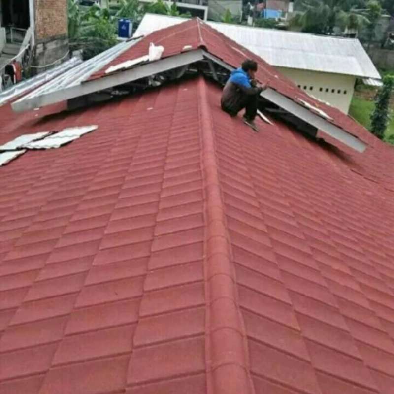 Jual Baja Ringan Genteng Metal Pasir Terpasang 1 Paket Di Seller Baja ...