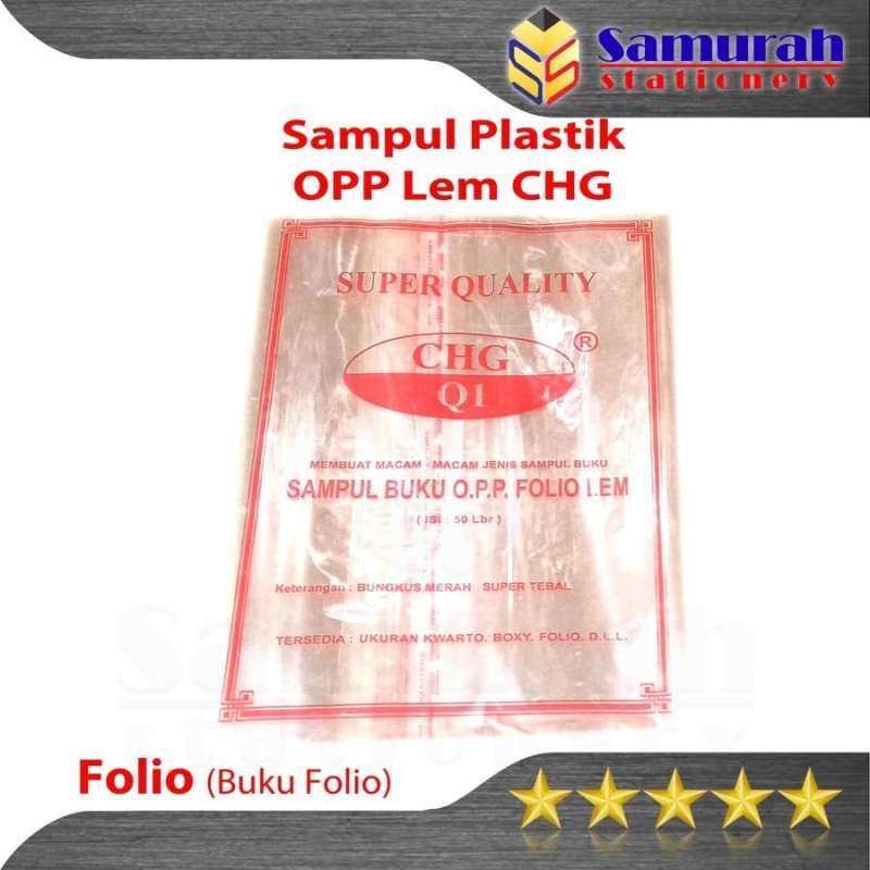 Jual Sampul Plastik Opp Lem Chg Ukuran Folio Untuk Buku Pelajaran