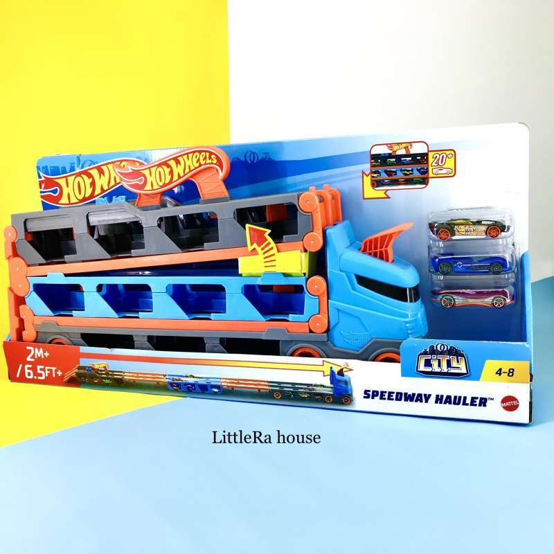 Jual Hot Wheels Speedway Hauler Truck | Truk Mega Hauler & Track 100% ...