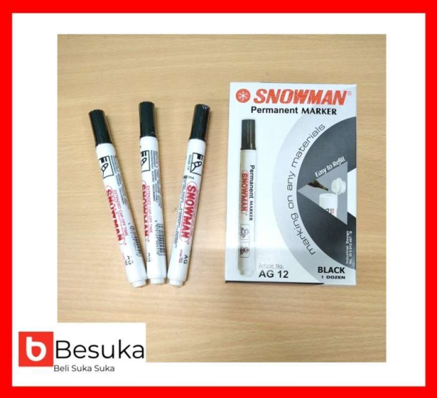 Promo SPIDOL SNOWMAN PERMANENT AG-12 (BLACK) - 6 pcs di Seller Toko ...