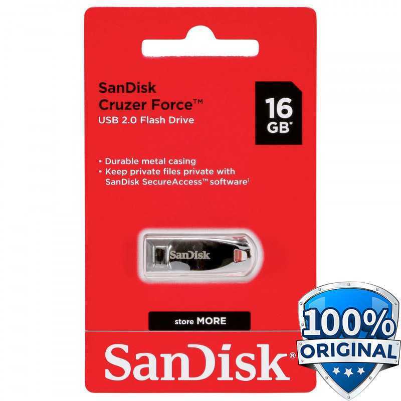 Jual Sandisk Cruzer Force USB Flash Drive - SDCZ71 16GB Hitam di Seller ...