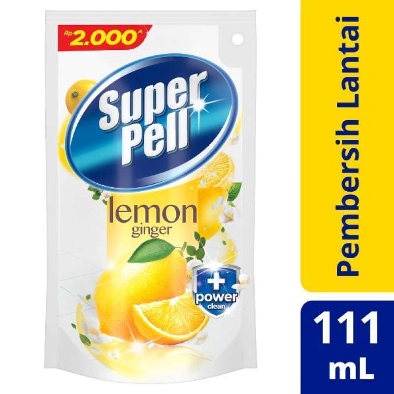 Promo Super Pell Lemon Ginger Pembersih Lantai [100 Ml/6 Pcs] Diskon 28 ...