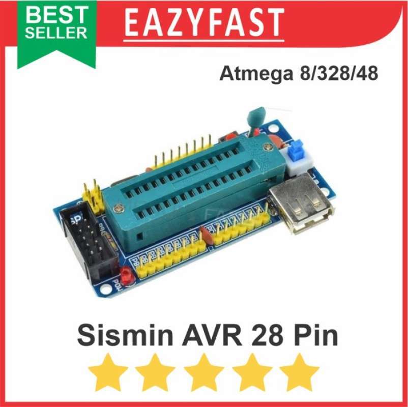 Jual Sistem Minimum System Atmega8 Atmega328 Atmega48 28 Pin AVR Sismin ...