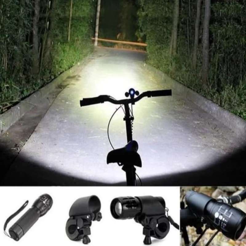 Jual Lampu Sepeda / Senter Serba Guna / Senter Sepeda + Holder Sepeda ...