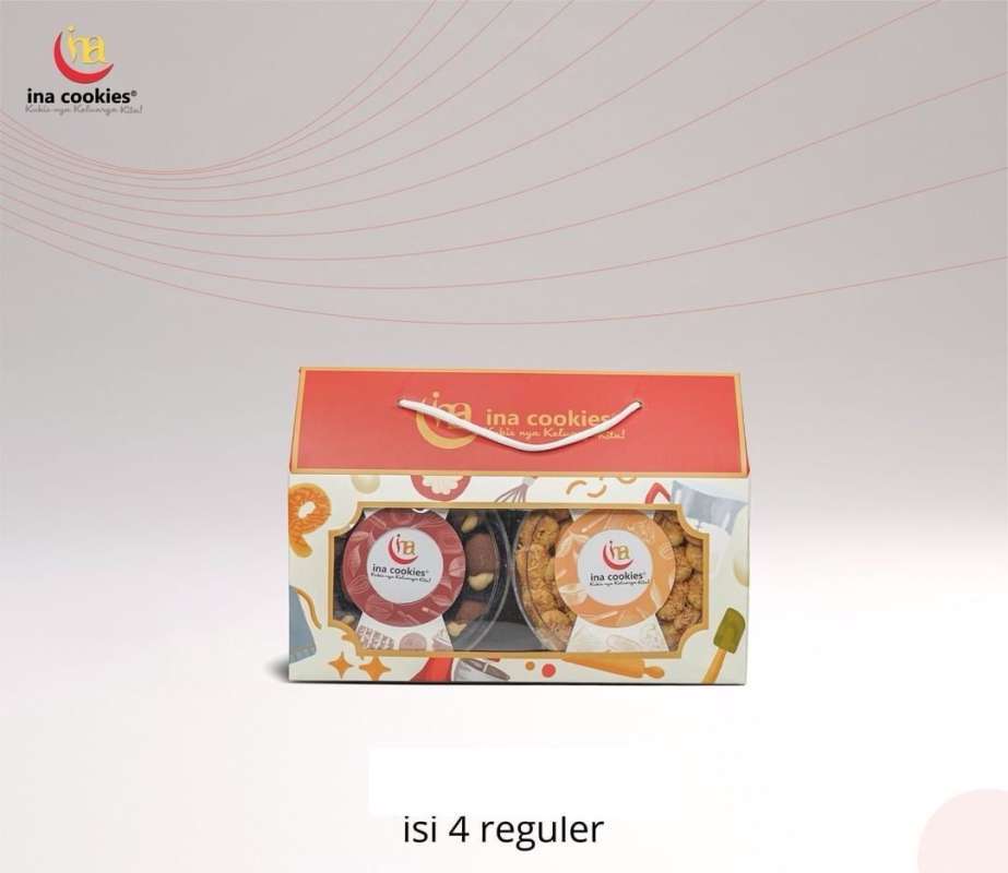 Promo Ina Cookies Parcel Lebaran 4 Reguler Hampers Paper Bag Gable Box ...
