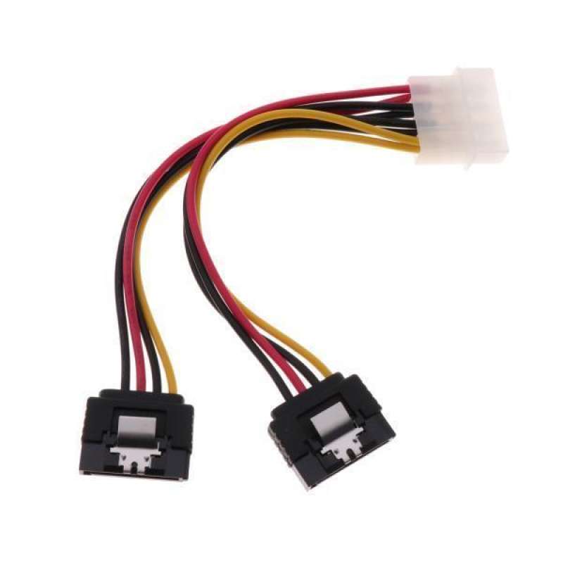 Promo 2x4-Pin Molex Male to Dual SATA 15-Pin Female Y Splitter Cable ...