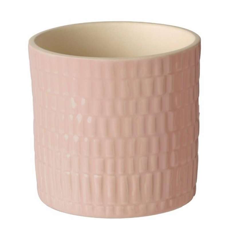 Jual Pot Bunga Keramik Kecil Indoor Bermotif Cantik 9cm_Pink Pucat di ...