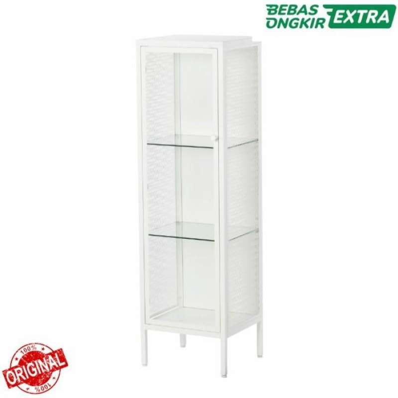 Jual Rak Kaca 3 Tingkat Dengan Desain Samping Besi Jaring 34x30x116cm ...