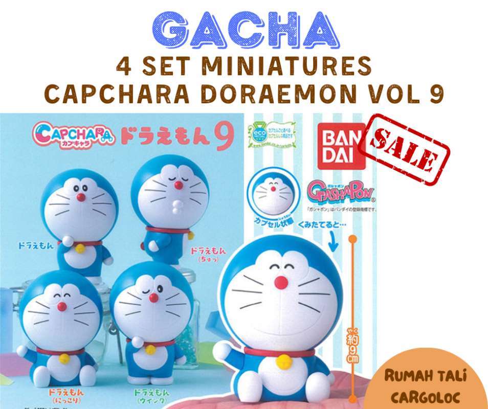 Jual Mainan Miniatur Gacha Set 4 Mini Capchara Doraemon Vol 9 (japan ...