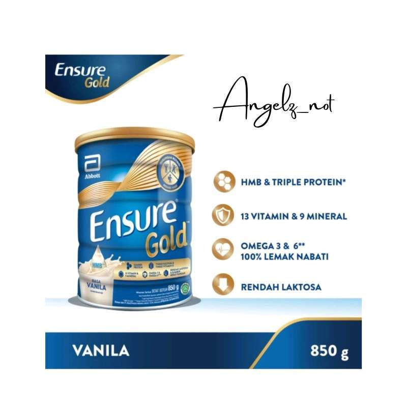 Jual Ensure Vanilla 900gr susu nutrisi dewasa rendah laktosa di Seller ...