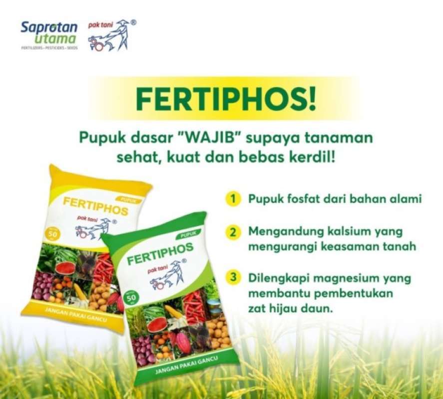 Jual Fertiphos Pupuk Tsp 1kg Pak Tani Di Seller Benihkita - Pasir Putih ...