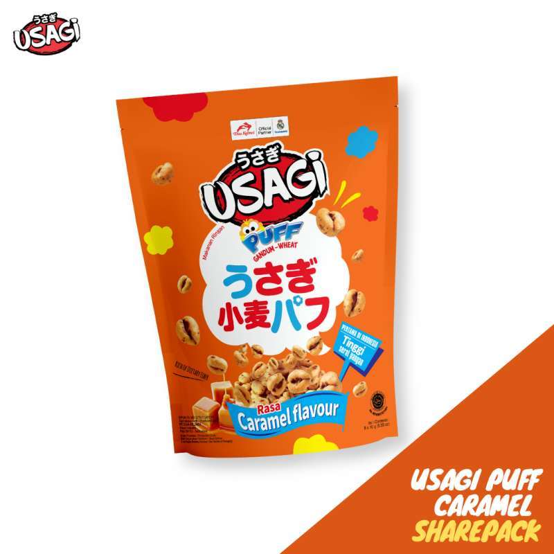 Jual USAGI Puff Sharepack Caramel (80gr) di Seller Dua Kelinci Official ...