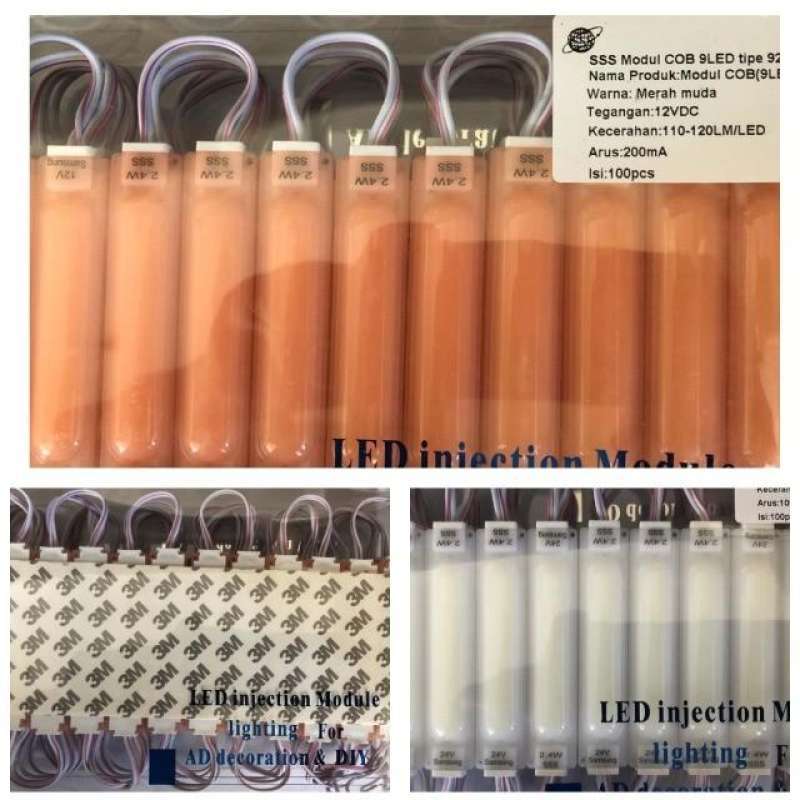 Jual Lampu LED Modul 9 Mata Led Tipe 9220 COB 12v Module 12 Volt ...
