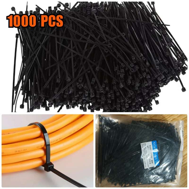 Promo Kabel Tis Nylon 1000 PCS 100mm Cable Ties Tie Pengikat Dasi ...