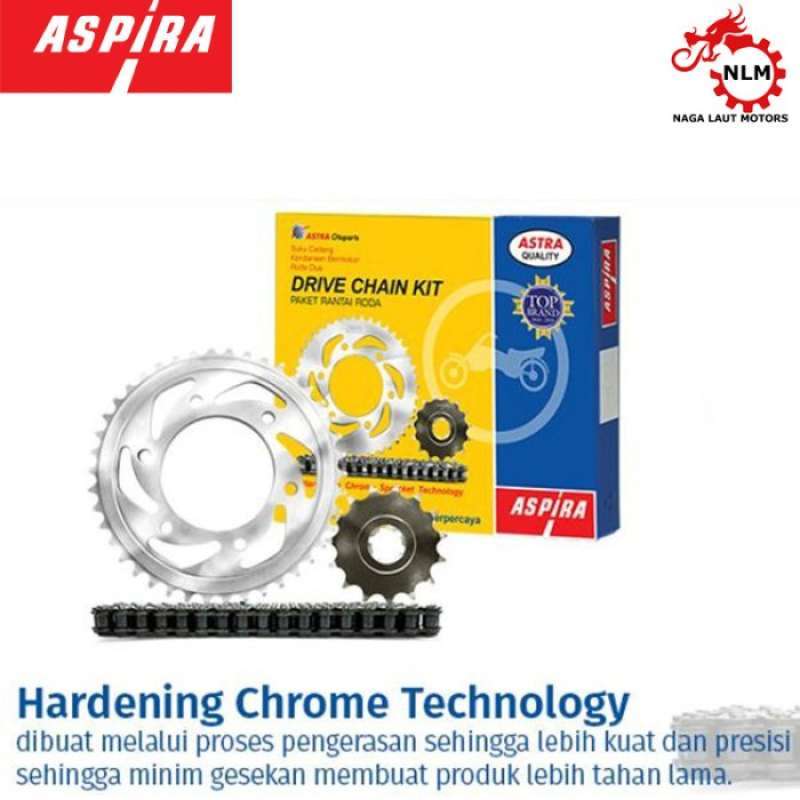 Jual ASPIRA Paket Rantai Gearset Gear Girset Shogun 125 R New S5N di ...