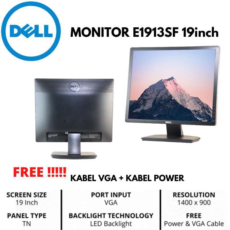 Promo Paling Murah !!! Monitor Dell 19inch Vga Port Harga 1jutaan ...