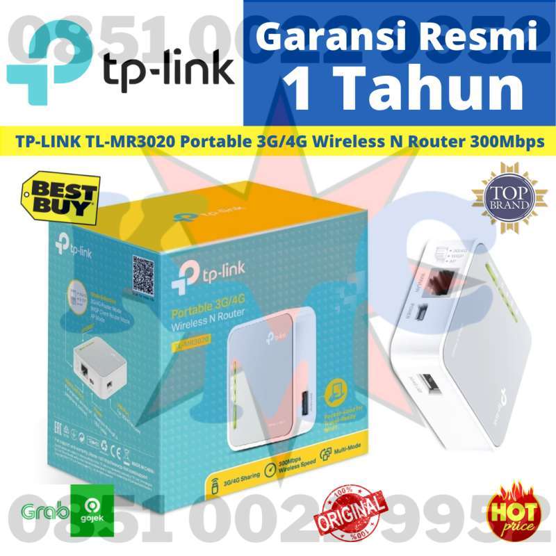 Promo TP-LINK TL-MR3020 Portable 3G/4G Wireless N Router 300Mbps TL MR ...