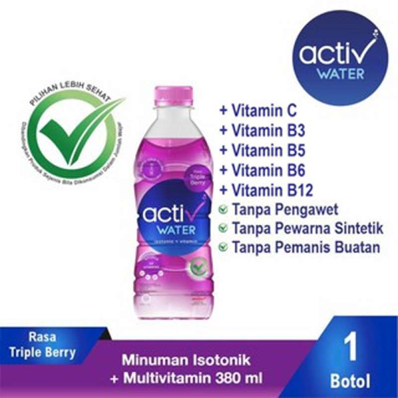 Jual Activ Water Triple Berry Minuman Isotonik Multivitamin botol 380ml ...