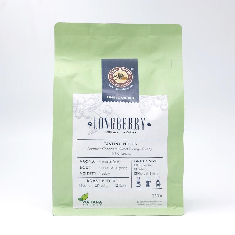 Jual Opal Coffee Longberry Arabica Roasted Beans Biji Kopi [250 g] di Seller PT Opal Coffee ...