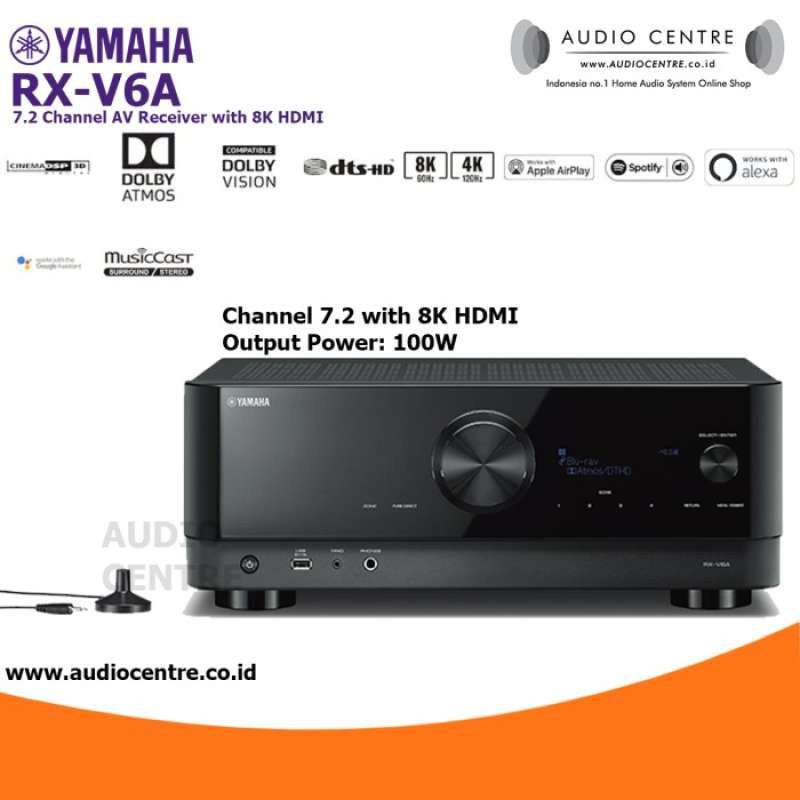 Jual Yamaha RX-V6A RXV6A RXV 6A 7.2 AV Receiver with 8K HDMI Dolby ...