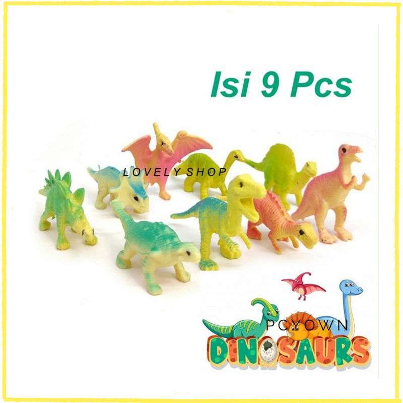 Jual Mainan Anak Figur Dinosaurus Animal patung dino karet set miniatur ...