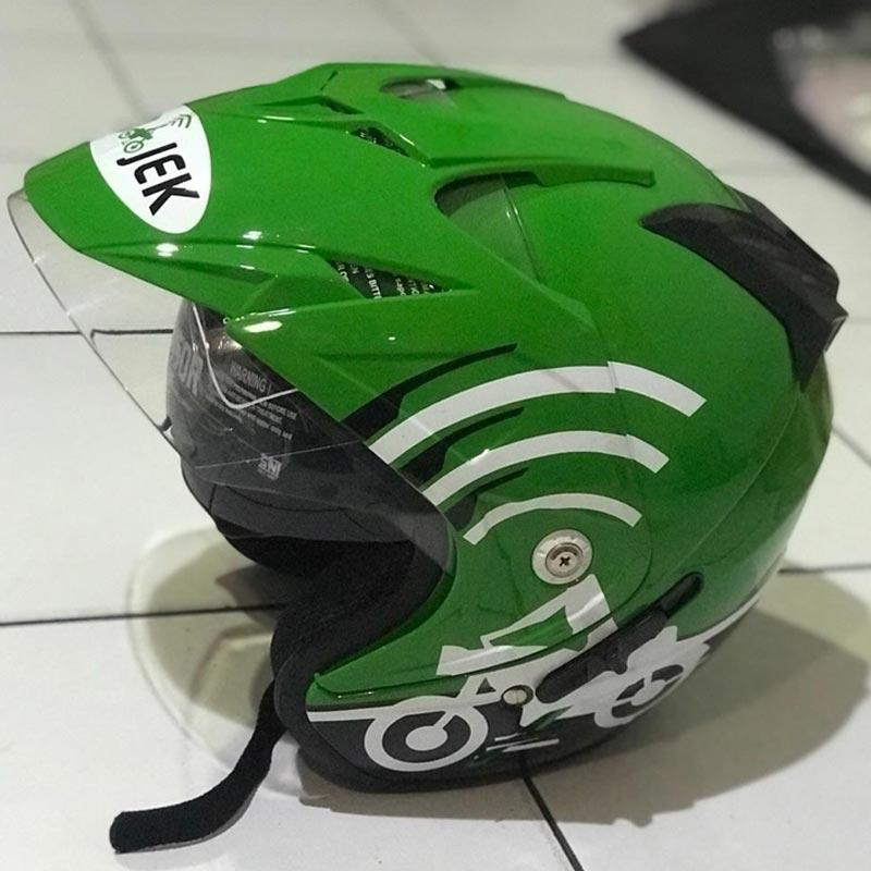 Promo OEM Helm Ojek Online GOJEK Helm Half Face Diskon 52% di Seller ...