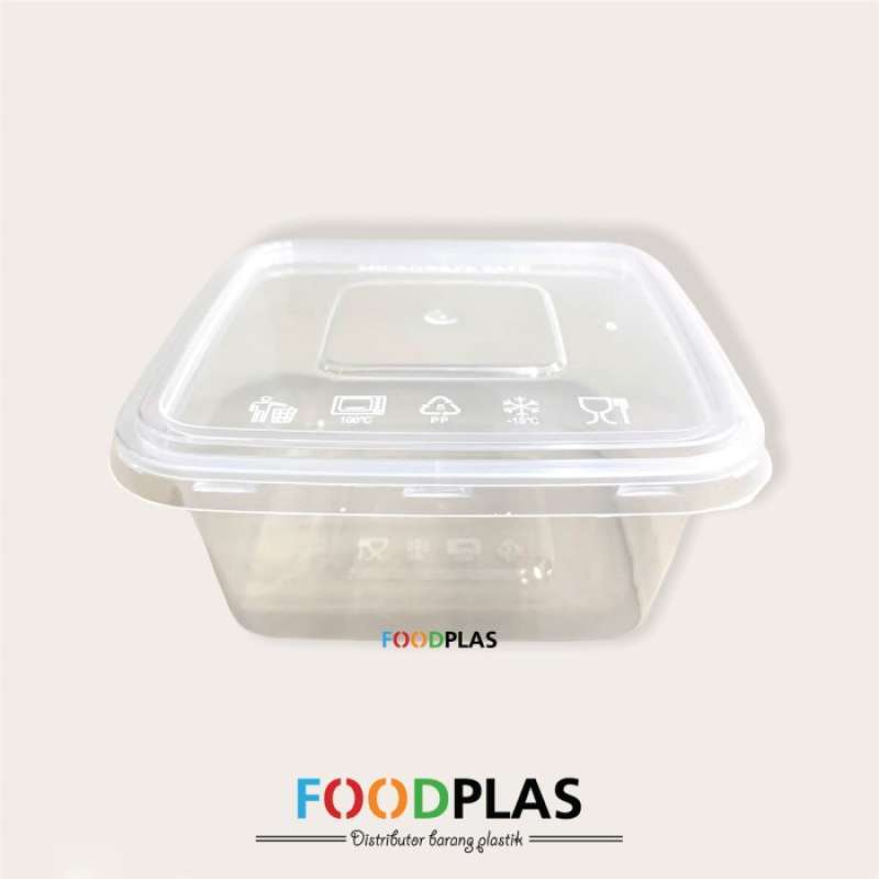 Jual Thin Wall Kotak Makan Persegi Plastik 250 Ml Square Isi 25 Pcs