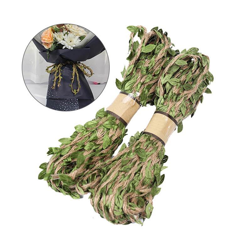 Promo 10m Leaf Natural Hessian Jute Twine Rope Burlap Ribbon DIY Craft ...