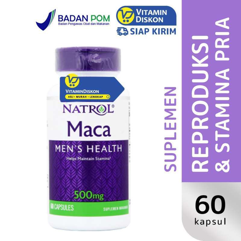 Jual Natrol Maca 500 Mg 60 Caps | Suplemen Pemelihara Stamina ...