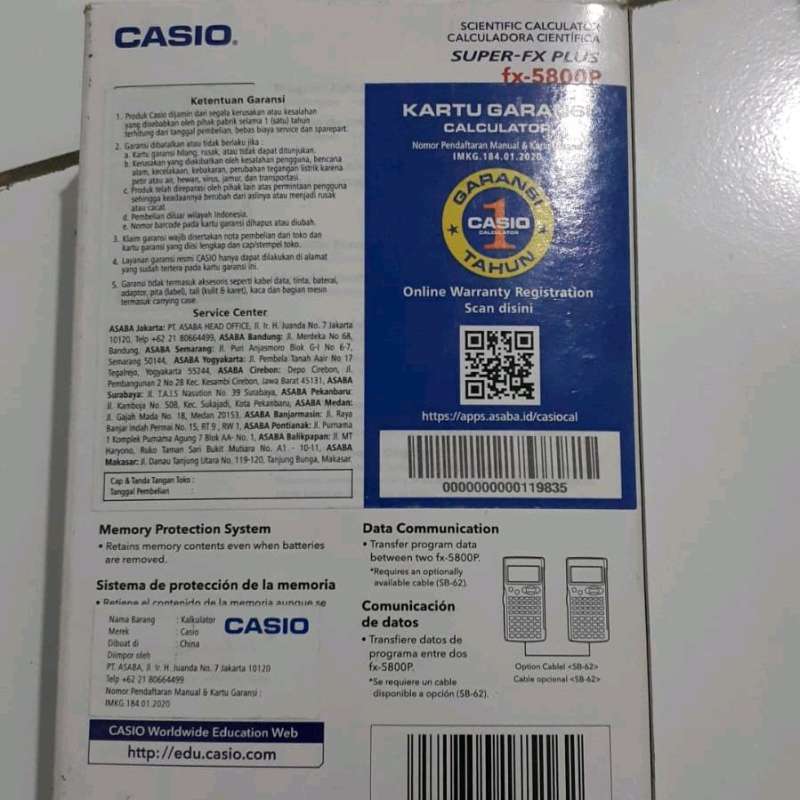 Jual Kalkulator Casio Fx-5800p Untuk Surveyor Di Seller Kalkulator ...