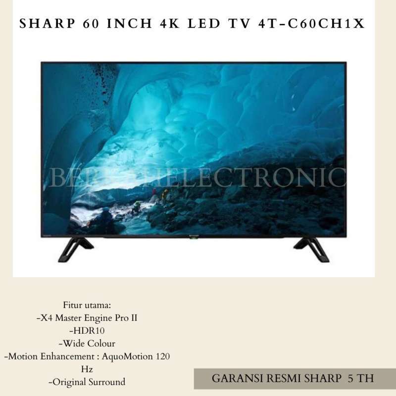 Promo SHARP 4K LED TV WITH HDR 60 INCH 4T-C60CH1X Diskon 13% di Seller ...